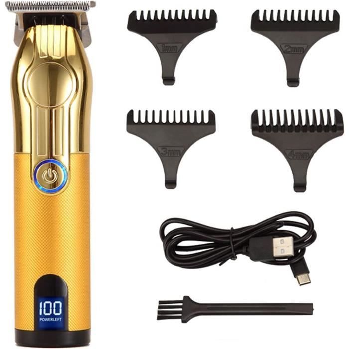 Tondeuse Cheveux Hommes Professionnelle Tondeuse Barbe Electrique, Affichage Led Sans Fil Rasoir ...