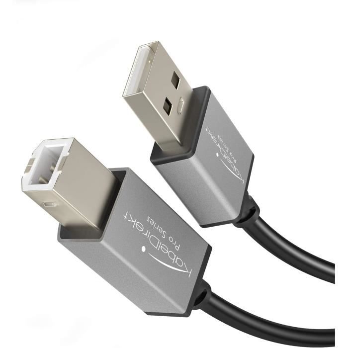 Câble Usb B 2.0 – 2M – (Usb A Sur Usb B Pour Une Utilisation Comme ...