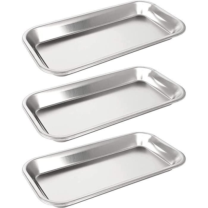 3 Pièces Plateau De Laboratoire, Plateau Médical en Acier Inoxydable ...