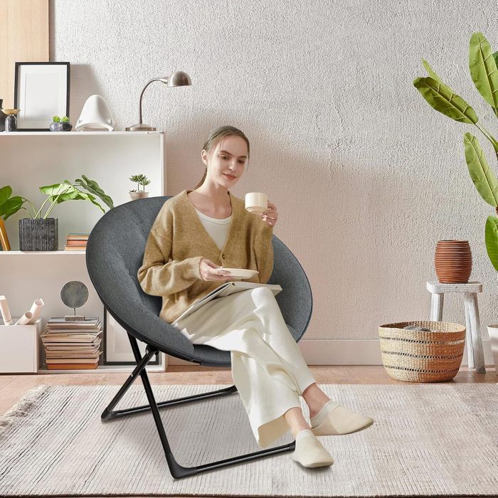 Fauteuil relax PROMIRACAL, fauteuil lounge pliable métal gris avec ...