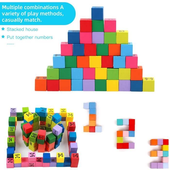 Jouet éducatif - ZGEER - Table de multiplication en bois pour enfant ...