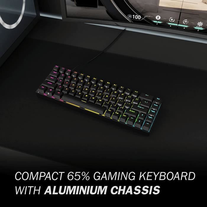 Durgod Hades 68 Clavier Mecanique Gaming - Layout 65% - USB Type C ...