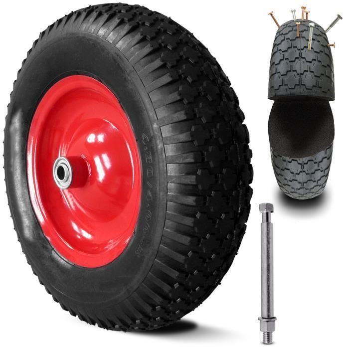 Roue de brouette anti-crevaison en mousse PU GARDEBRUK - Noir - Axe ...