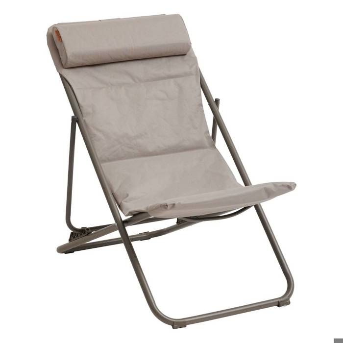 Chilienne de jardin pliante "Jubba" noisette & praline en zinc et ...