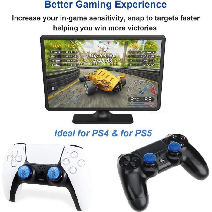 Thumbsticks Protection Joystick Pour Ps4 Et Pour Ps5, 2 Pièces Bleu ...