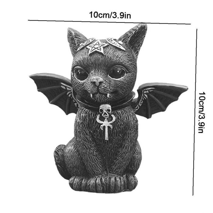 Statue de chat noir Halloween Magic Occult Devil Gothic Horror Style 2 ...