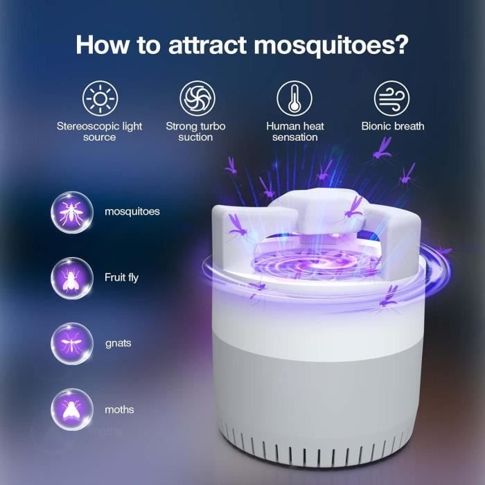 Attrape-Mouche, Lampe Anti Moustique, Usb Attrape-Mouche Mosquito ...