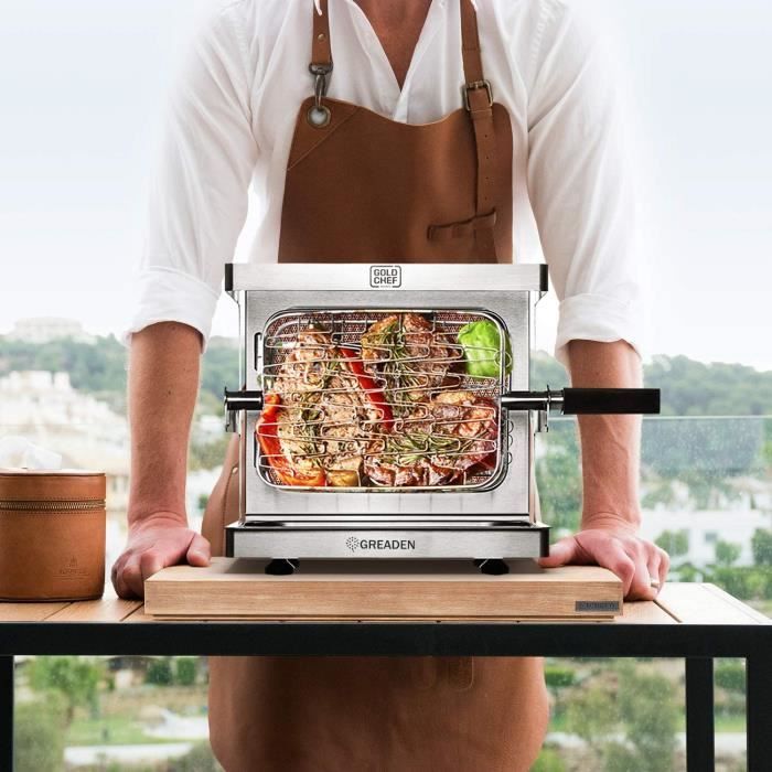 GREADEN Mini Barbecue à Gaz Mobile Beef Chef - Red Dot Award Allemand ...