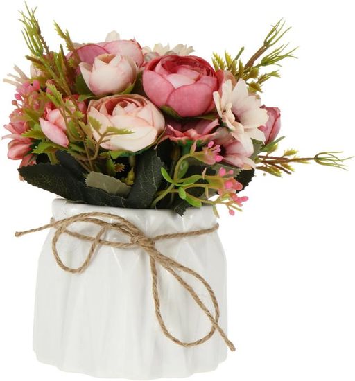 2 Pièces Bouquet Artificiel Plantes Artificielles Rose Artificielle En ...