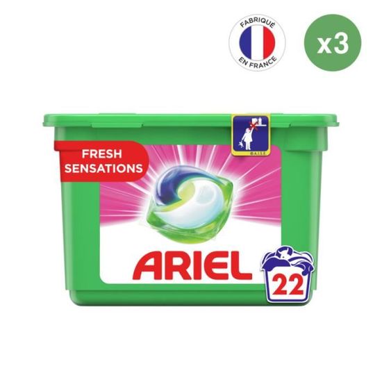 3x22 Pods Fresh Sensation, Lessive en Capsules Ariel - Cdiscount ...