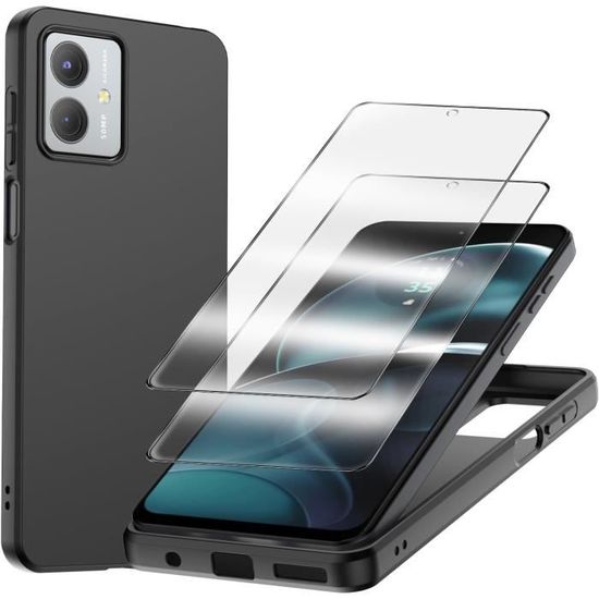 Coque pour Moto g14 + 2 x Verre Trempé Protection écran, Silicone TPU ...