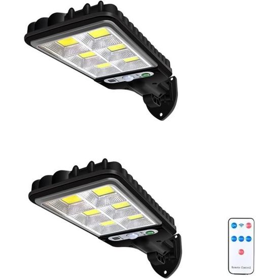 Lot De 2 Lampes Solaires D'Extérieur Pour Véranda, Applique Murale Solaire Avec Télécommande ...