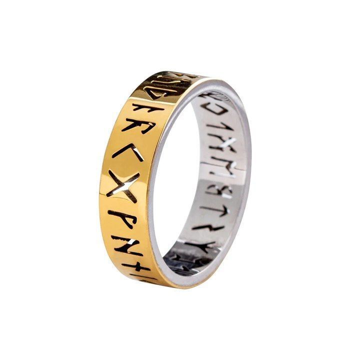 Bague Rune Viking Norse Odin pour Homme,Vintage,6mm,Amulette Nordique ...