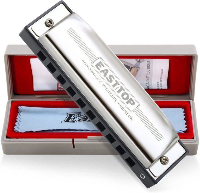 East Top Harmonica blues, 10 Holes Instrument de musique professionnel ...