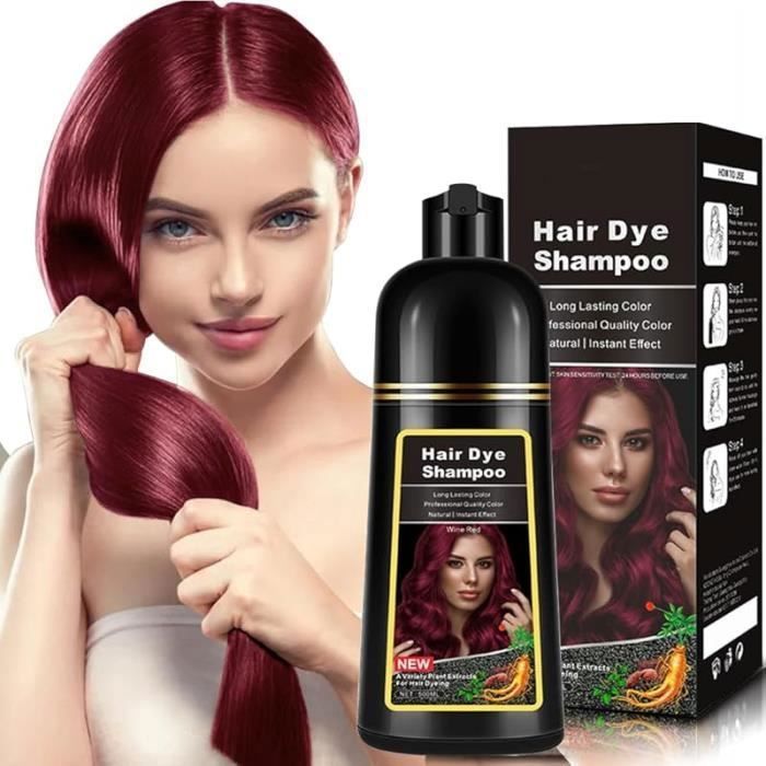 Shampooing colorant pour Vin rouge,cheveux coloration en quelques ...