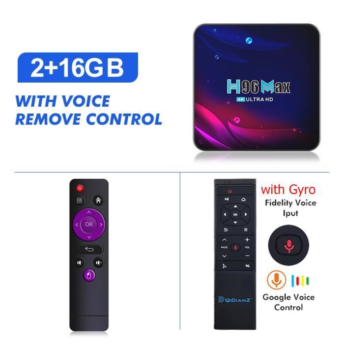 EU Plug - V11 2G 16G MT12 - Boîtier Smart TV Android 11 H96Max V11, RK3318, 4 go-64 go, 4K-2.4 ...