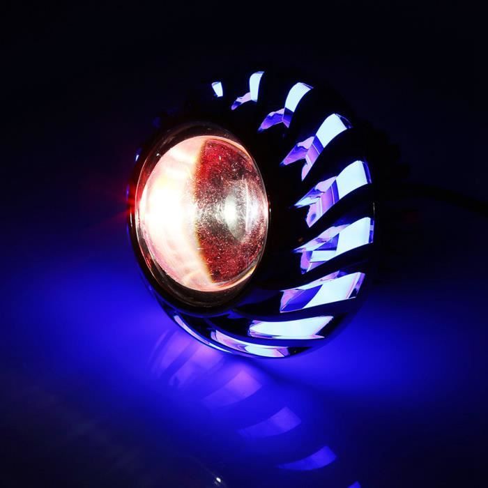 Akozon Angel Devil Eye Spot Light Moto Phare LED Projecteur Lentille ...