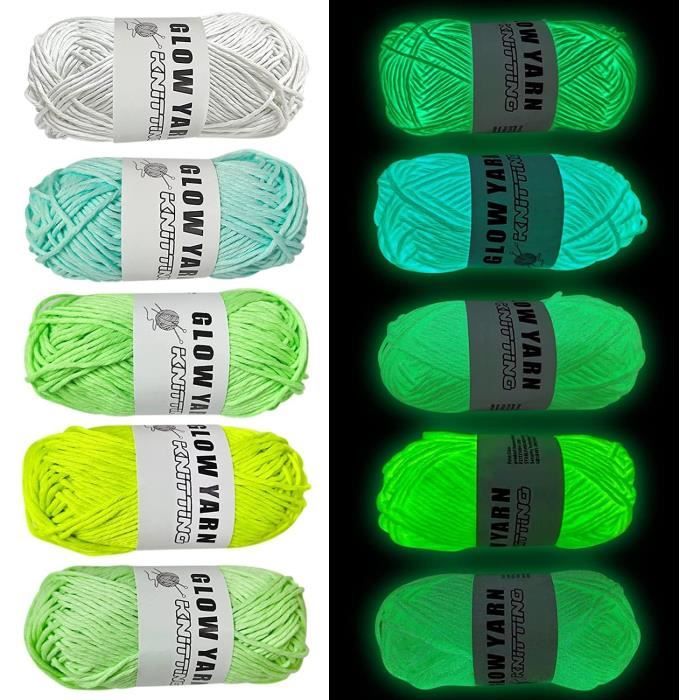 Lot De 5 Fils Phosphorescents Pour Crochet, Fournitures De Couture, Fil ...