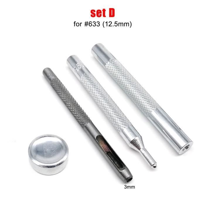 Définir D 633 12 mm - Outils de poinçonnage à main pour, bouton ...