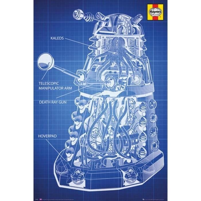 Doctor Who - Haynes Dalek Blueprint - 61x91,5cm - AFFICHE - POSTER ...