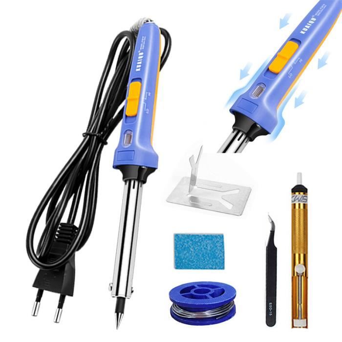 Fer à souder électrique à température réglable 60W 220V - KQ816 SET -220V - Cdiscount Bricolage