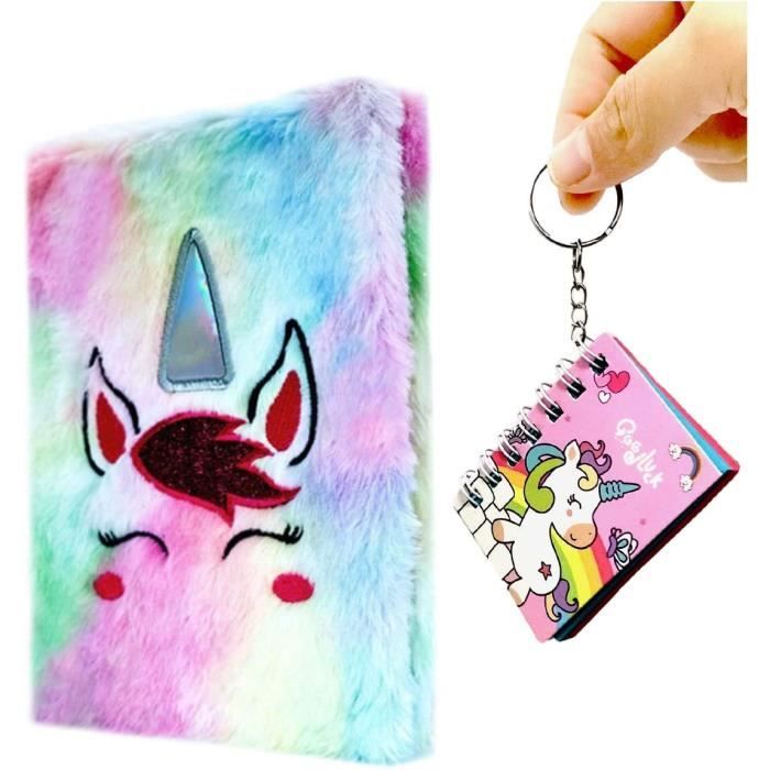Unicorn Notebook,A5 Carnet de Notes Motif de Licorne, Cahier en Peluche ...