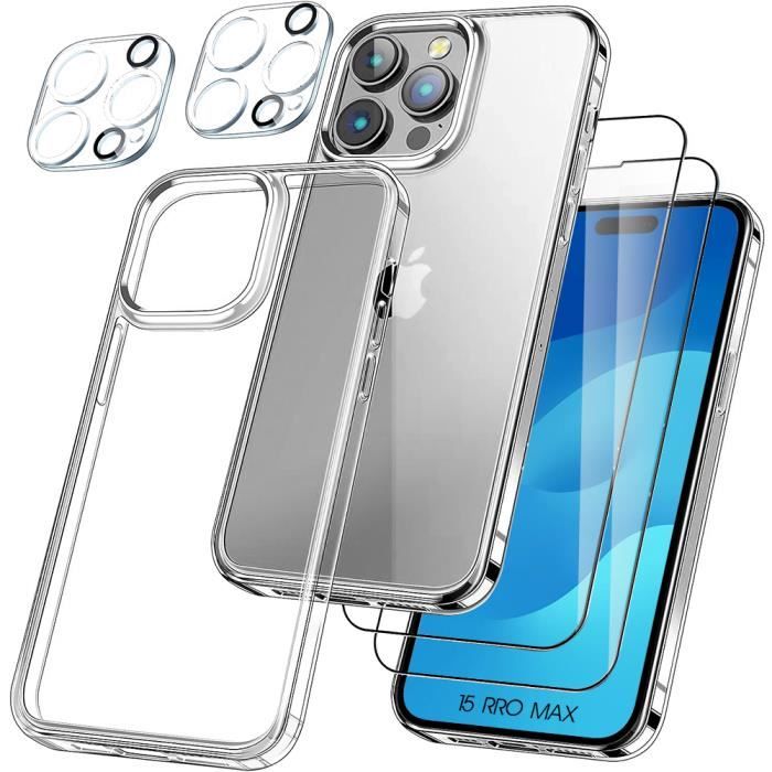 Coque de protection - Silicone - iPhone 15 Pro Max - Transparent - 2 ...