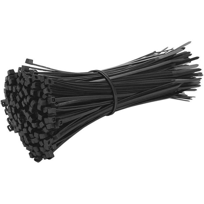 250 Pièces 400Mm X 7,2Mm Autobloquant Nylon Attaches De Câble En ...