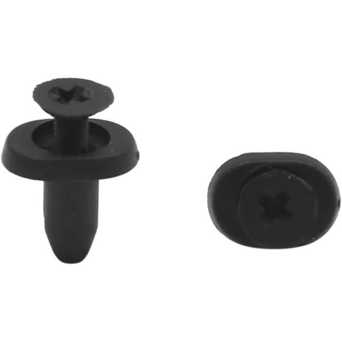 Rivet Fixation Plastique Noir Poussoir 5Mm Dia Pare-Chocs Porte Voiture ...