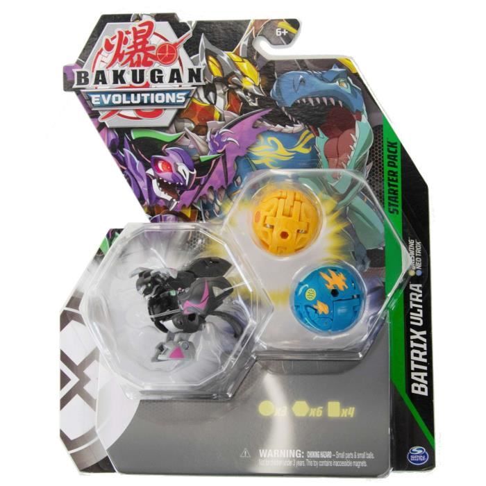 Bakugan Evolutions Batrix Ultra set de démarrage 3 figurines + cartes ...