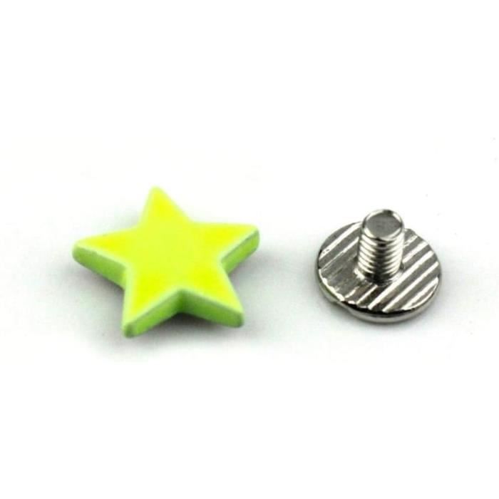 Rivets30Pcs Rivets Étoiles En Métal Avec Vis Punk Visser Goujons Plus ...