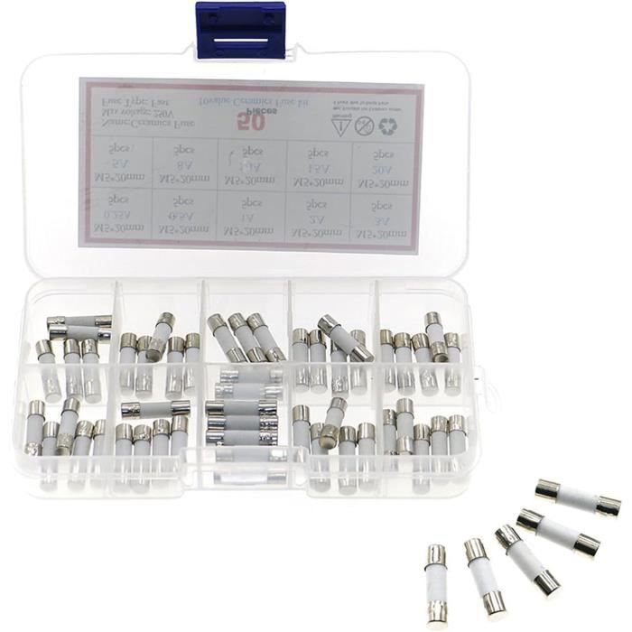 Fusible 50 Pièces-Boîte 10 Types De Fusibles En Céramique Rapides Kit ...