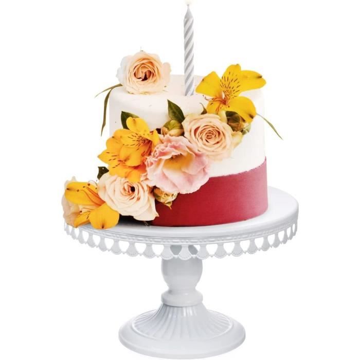 Présentoir À Gâteaux Rond Blanc 30 Cm En Métal Pour Fête De Mariage ...