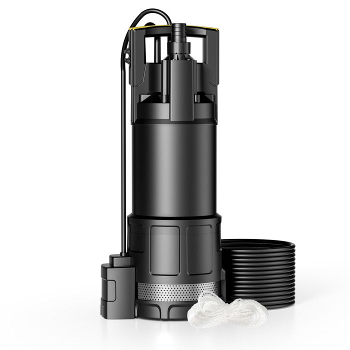 Pompe à eau immergée - WILTEC - 1200W - 6000l/h - 12m - Anti-marche à ...