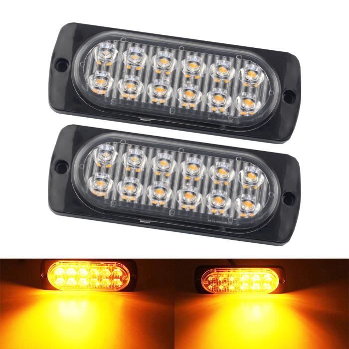 Phares - feux,White and Amber--Feux'avertissement stroboscopiques Led ...