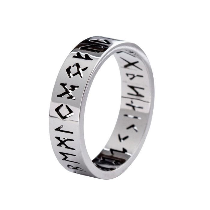 Bague Rune Viking Norse Odin pour Homme,Vintage,6mm,Amulette Nordique ...