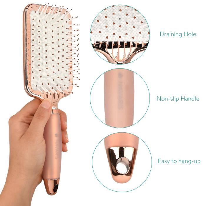 Navaris Brosse à Cheveux à Picots - Brosse Plate pour Brushing Coiffure ...