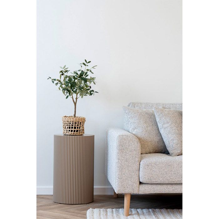 Farense table d'angle Ø30cm beige. - Cdiscount Maison