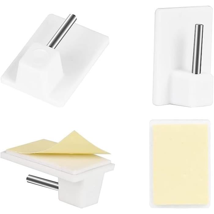 10 Pcs Crochet Rideau, Accroche Rideau, Tringle sans Percage Crochets ...