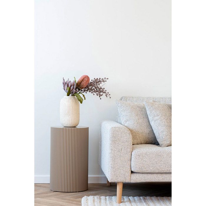 Farense table d'angle Ø30cm beige. - Cdiscount Maison
