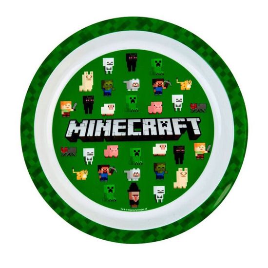 Assiette plate - Minecraft - 21 cm - Mélamine - Compatible lave ...