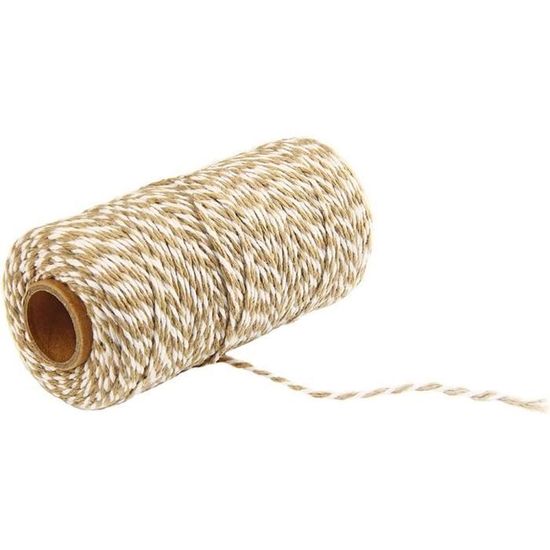 Corde En Coton 2 Mm,100 M Naturel Colorée Ficelle De Macramé Ficelle D ...
