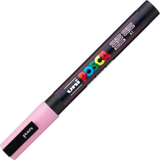 Uni-Ball Posca- Marqueur Uni-Ball Posca Pointe Fine 1mm Rose Clair ...