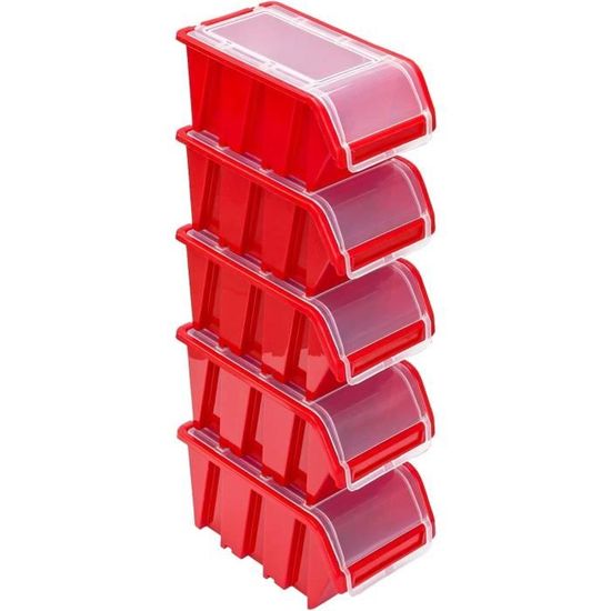 Boîtes Set – 5x Boîte Empilable avec Couvercle 230x160x120 MM – Boîte à ...