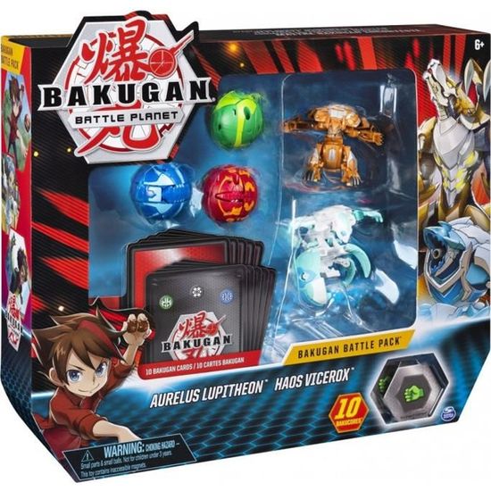 BAKUGAN BATTLE PLANET - BATTLE PACK AURELUS LUPITHEON ET HAOS VICEROX ...