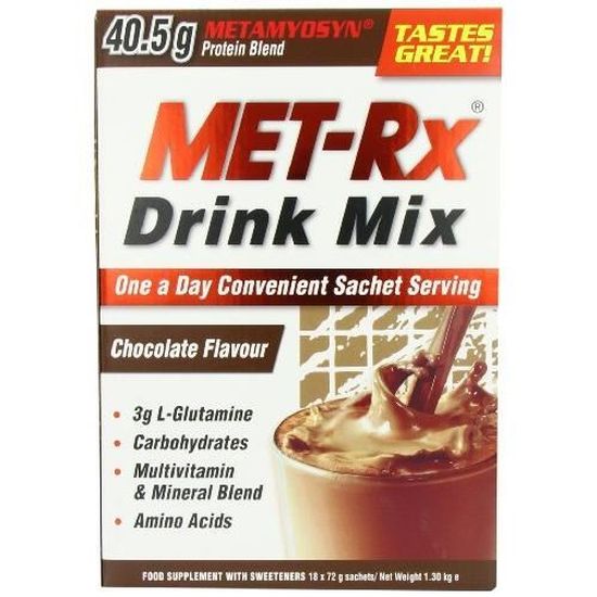 MET-RX Drink Mix 18 SachetsÂ - Vanille - Cdiscount Au quotidien
