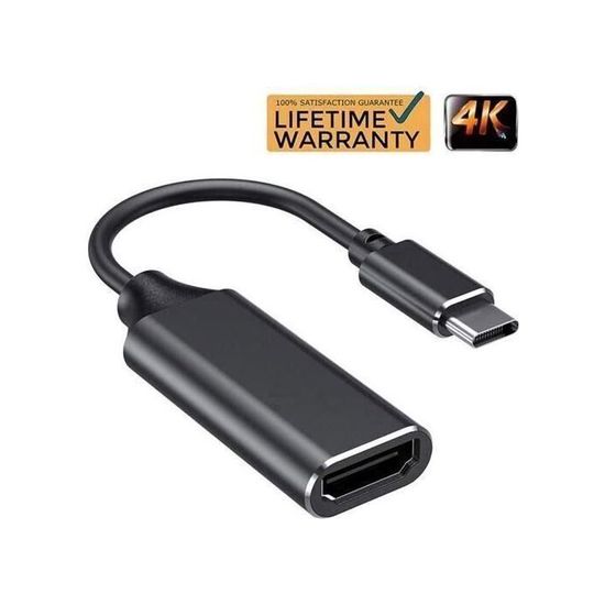Adaptateur USB Type C vers HDMI 4K 30Hz femelle Câble vidéo Convertisseur - Cdiscount TV Son Photo