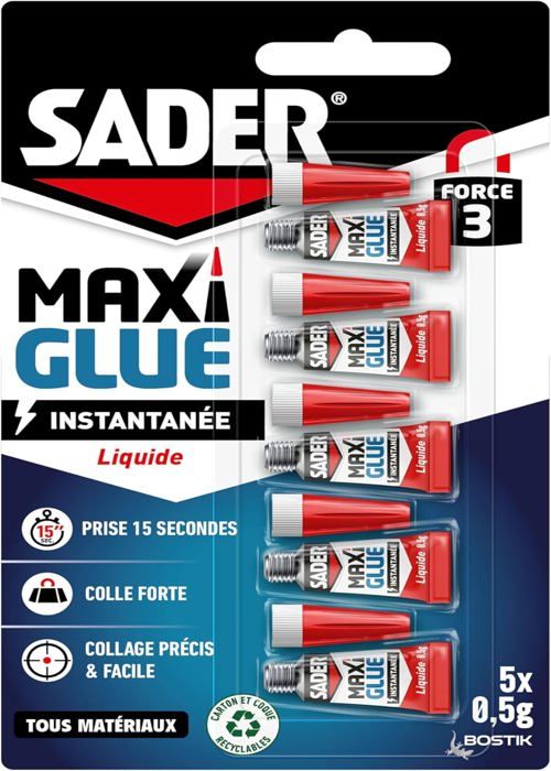 Maxiglue Liquide–Super Glue Universelle–Tous Matériaux–Colle De ...
