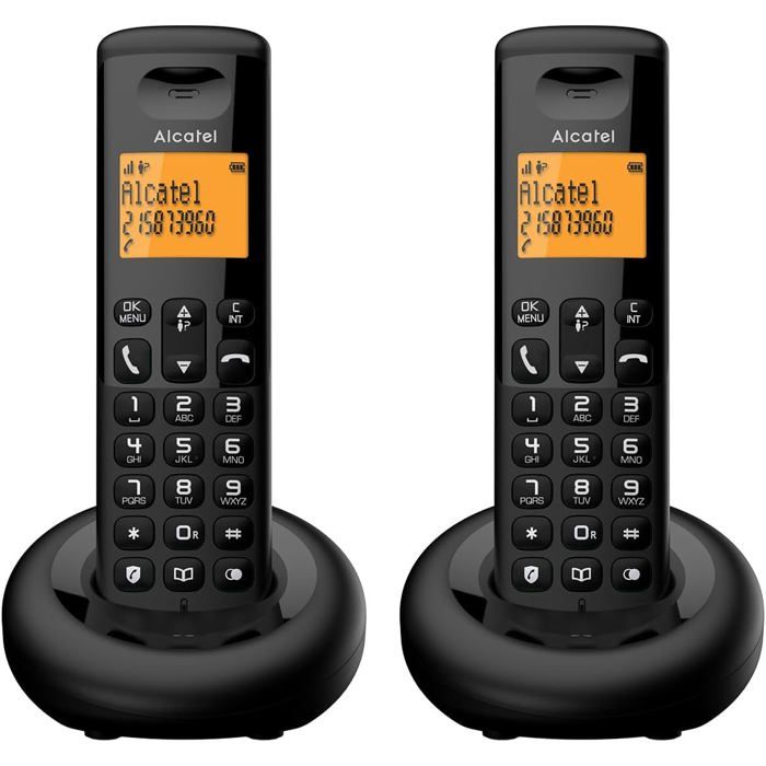 Téléphone fixe sans fil - SUTEO - E160 Duo - Grand écran rétroéclairé ...