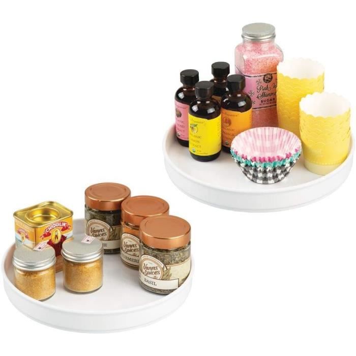Rangement À Épices Rotatif (Lot De 2) – Plateau De Rangement En ...